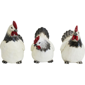 RAIL SITTING CHICKENS SET OF 3 – Saddleworld NT