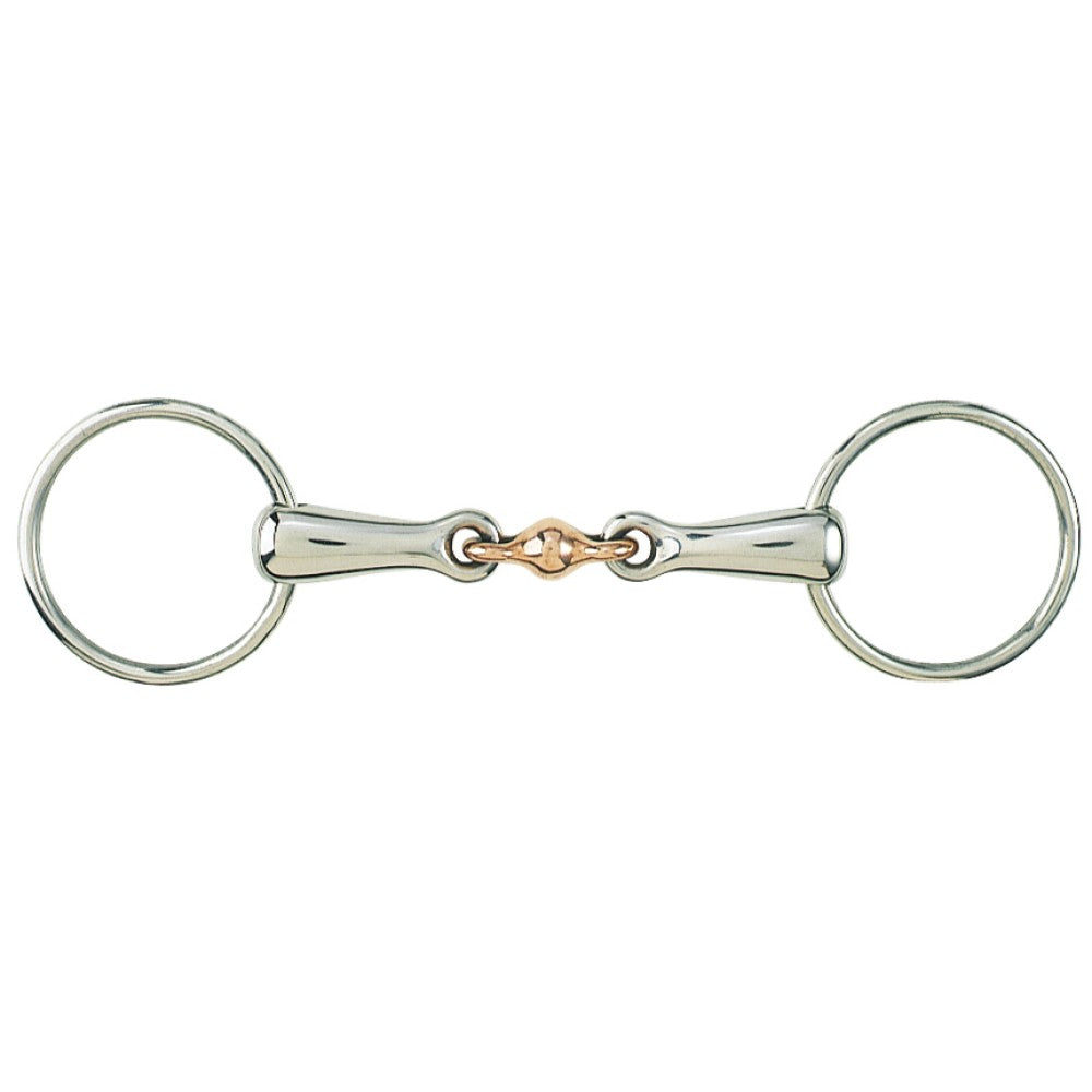 HEAVY TRAINING SNAFFLE BIT WITH COPPER BALL CENTRE JOINT – Saddleworld NT